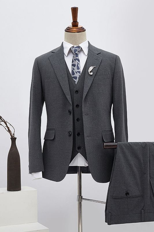 Bing Classic Dark Grey 3-Pack Slim Fit Tailored Formal Men | Bradymensuit